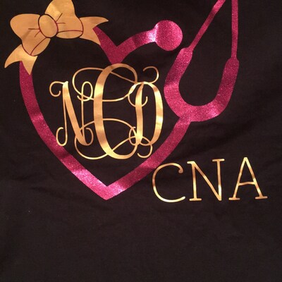Monogram Stethoscope Shirt rn Cna Lpn Doctor Nurse - Etsy