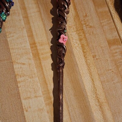 Rose Quartz Crystal Wand fairy Wand-wizard Witch Wand-nature Wand - Etsy