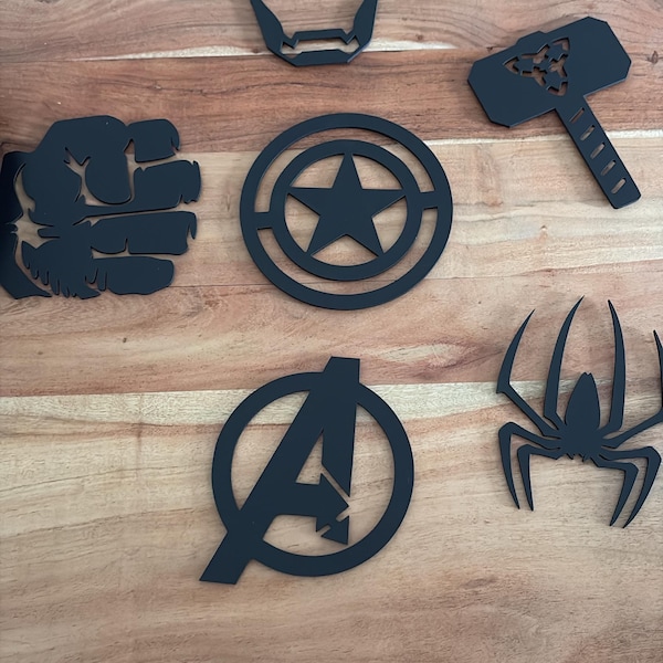 Marvel Avengers Sets of 6 Wood Wall Art , Nursery Wooden Home Decor ...