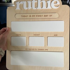 Arched My First Year Photo Sign Daisy Boho One Year Wooden Monthly ...