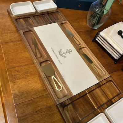Custom Engraved Office Tea Station With Tea Bag Drawer, Solid Wood Tea ...