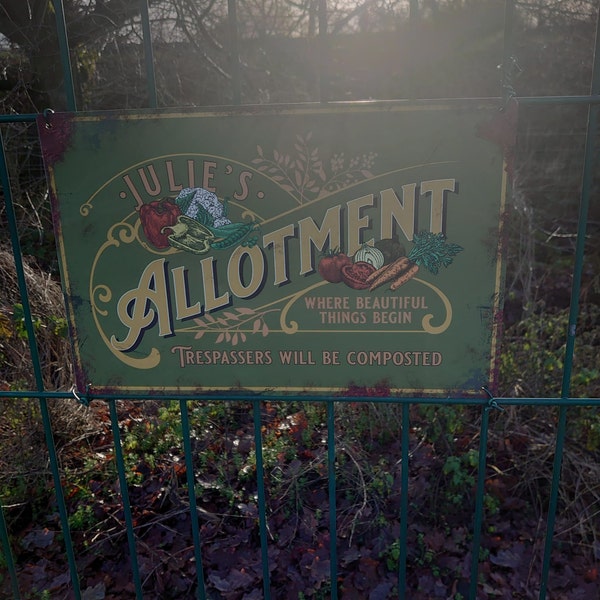 Personalised Allotment Sign Metal Garden Vegetable Patch Wall Door ...