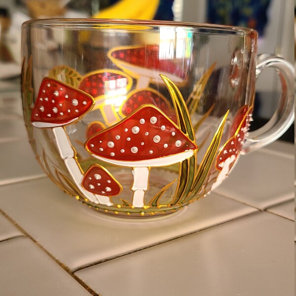Handmade Toadstool Mug: Personalized Mushroom Tea Cup, Mycologist Gift ...