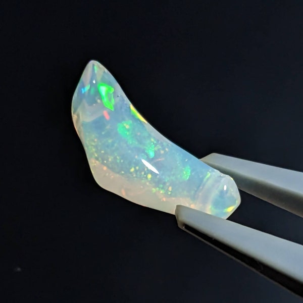 3.05 Crt, Multi Rainbow Fire Opal Stone for Making Jewelry, Vintage Fire Opal Stone, AAAA ...