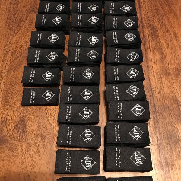 1000 Custom Custom T-shirt Labels and Tags,clothing Label, Woven Label ...