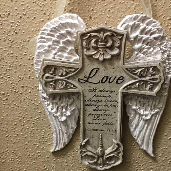 Unique Personalized Handmade Angel Wings Inspirational Cross “love You ...