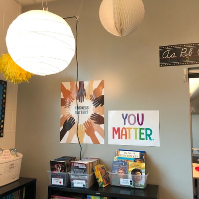 You Matter, Positive Classroom Art, Education, Playroom Decor, Kids ...