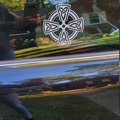 Celtic Cross Car Truck Van Window or Bumper Sticker Vinyl Decal USA ...
