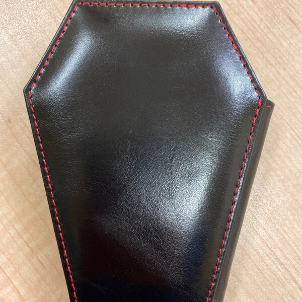 Coffin Pencil Case,vampire Pencil Case,coffin Leather Pencil Holder ...