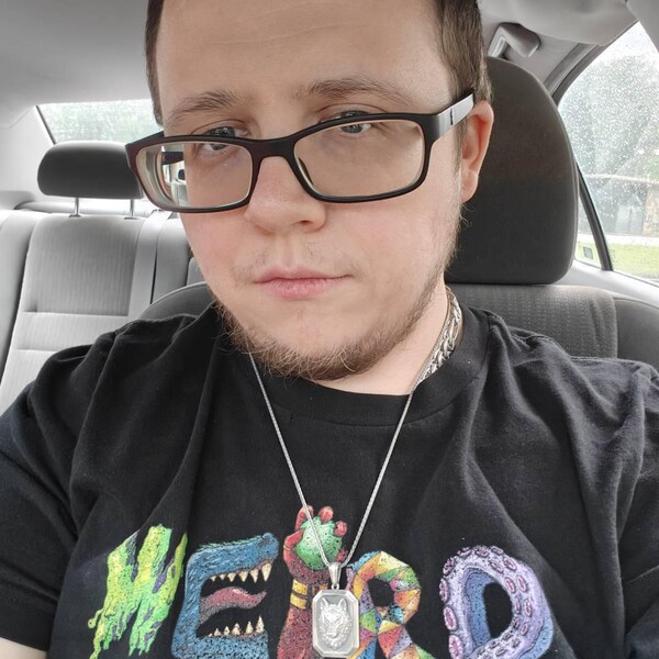 Wild Wolf Man Silver Pendant, Personalized Wolf Men's Necklace, Silver ...