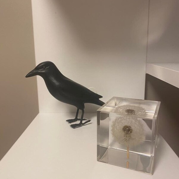 Mini Crow 3.5h Hand Carved Wooden Bird - Etsy Canada