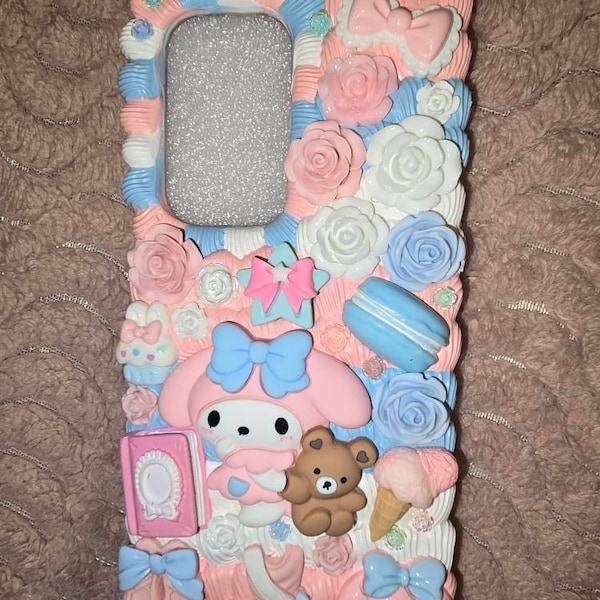 Kawaii Cute Decoden Phone Cases for All Models, Handmade Custom Phone ...