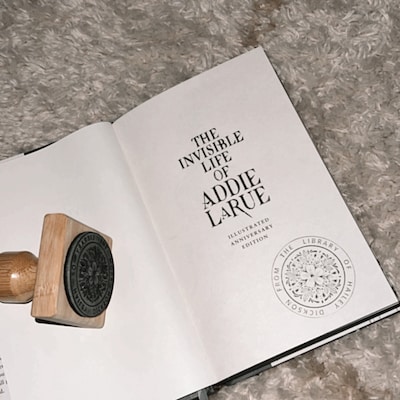 Custom Ex-libris Stamp Alligator and Woman Reading Book Illustration ...