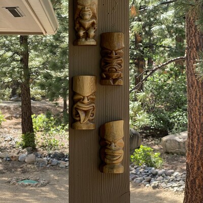 22 Mask LONO TIKI, God of Goodluck and Happiness, Hawaiian Tiki God ...