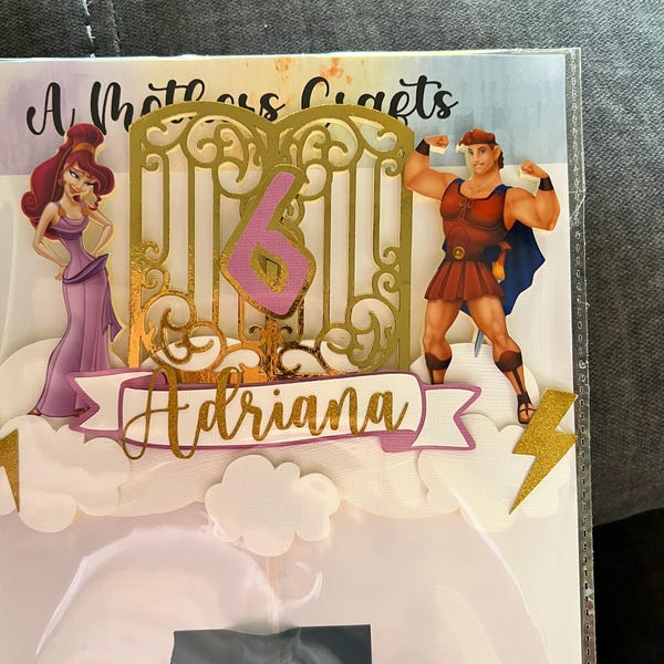 Hercules and Meg Cake Topper - Etsy