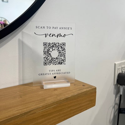 Personalized Venmo Sign, QR Code Sign, Scan to Pay Venmo QR Code Sign ...