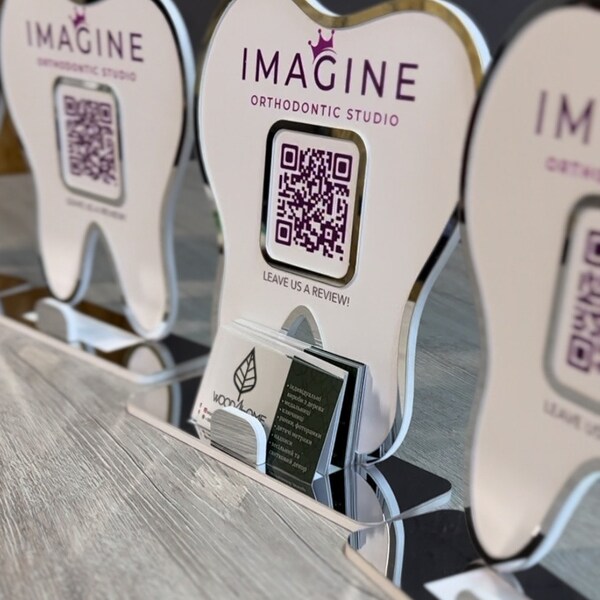 Personalized Tooth QR Code Sign: Dental Office Decor & Business Card ...