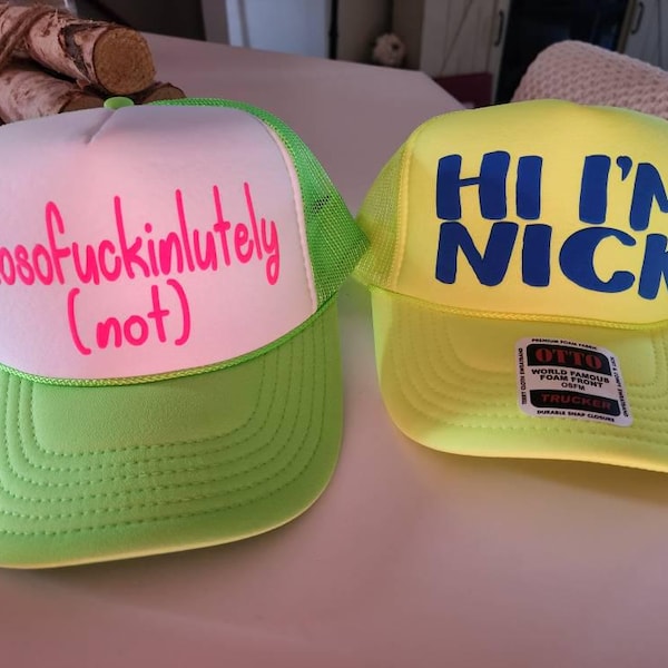 Puff Neon Party Trucker Hats,otto Tucker Hat Cabo Hats, Mexico Vacation ...