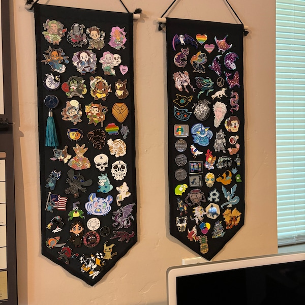 Enamel Pin Banner, Pin Display, Enamel Lapel Pin Display, Enamel ...