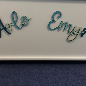 Personalised Wooden Letter With Script Name & Stars - Etsy UK