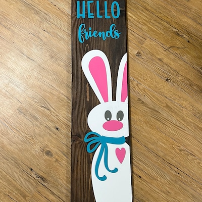 Easter Bunny Porch Leaner Sign SVG File 4ft Bunny Porch Spring Sign ...