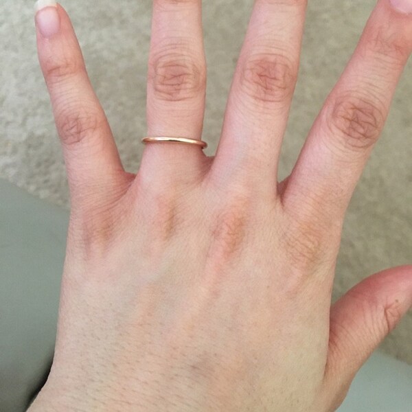 Simple Gold Filled Ring - Simple Wedding Band - Plain Gold Ring for ...