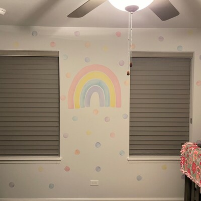 Watercolor Rainbow Wall Sticker, Pink Peel and Stick - Etsy