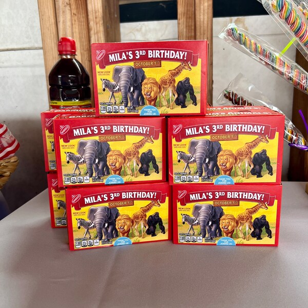 Custom New Animal Cracker Design Labels (5) – Children’s Carnival ...