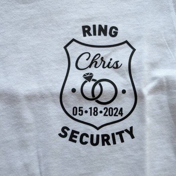 Ring Security Shirt, Ring Bearer Shirt, Wedding Shirt, Bridal Party ...