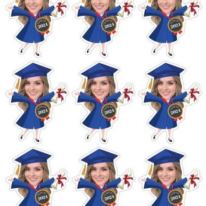 Graduation Cupcake Toppers With Photo, Class of 2024 Cupcake Toppers ...