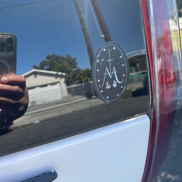 Miraculous Medal, Immaculate Conception, CLEAR Sticker, Decal, Skin ...