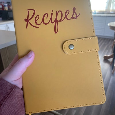 Recipes Vinyl Decal, Recipe Book Sticker, Decals for Kitchen Craft ...