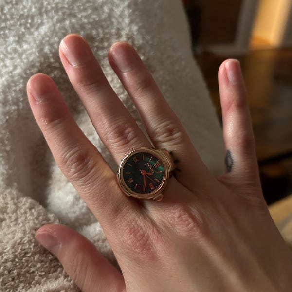Y2K Vintage Watch Ring Functional Unique Clock Mini Watch Girlfriend ...