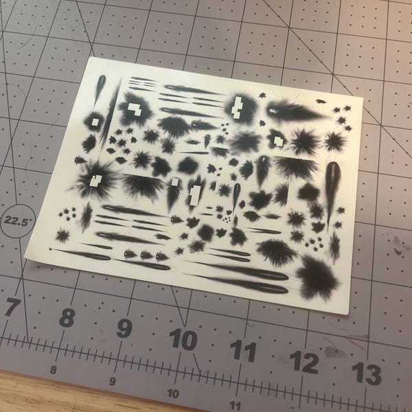 Universal Small Star Wars Decals Blast Burn Scar Weathering Markings ...