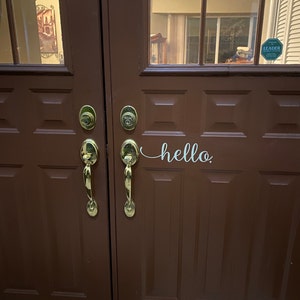 Hello Door Decal, Cute Hello Sticker Greeting for Home, Welcome to Our ...