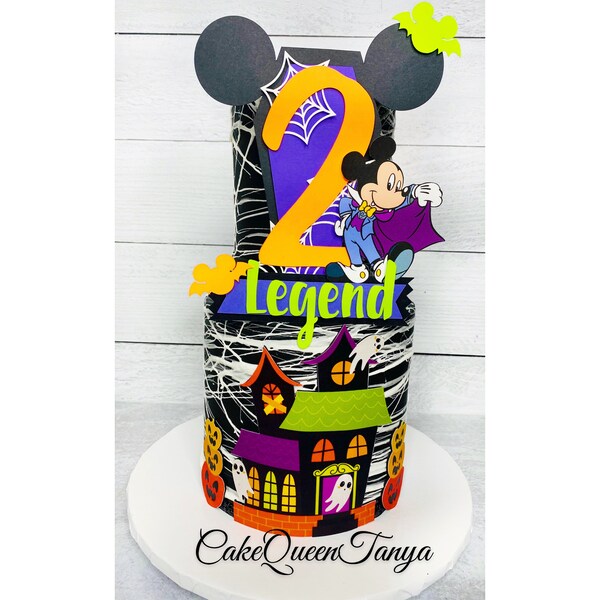 Mickey Inspired Vampire Cake Topper/mickey Vampire Theme/mickey Theme ...