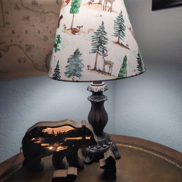 Firefighter Lamp Shade. Fire Department. Firetruck. Shades Are 9.5" X 5 ...
