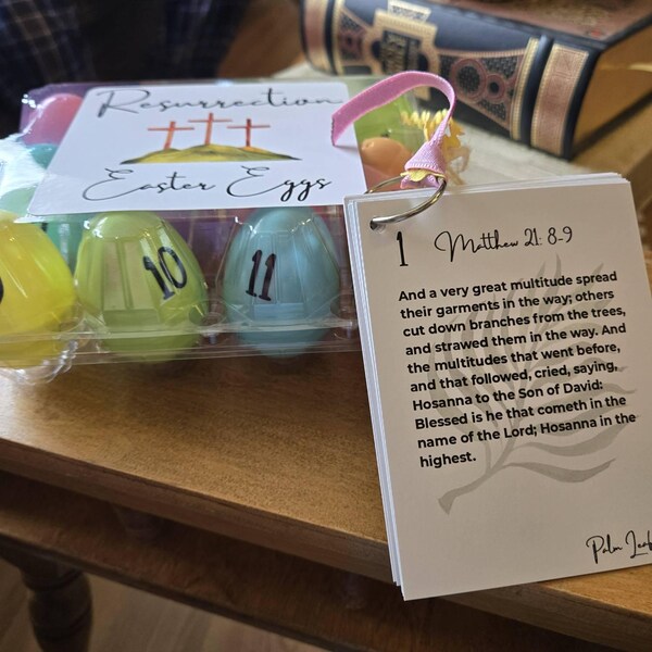 Resurrection Eggs: Easter Story Set With Scripture Cards - Etsy