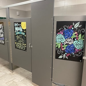 4 Installing Inspiration School Bathroom Stall Decals 20x30 ...