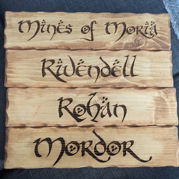 Personalised Rustic Wood Table Signs Wedding Decor Package Location ...