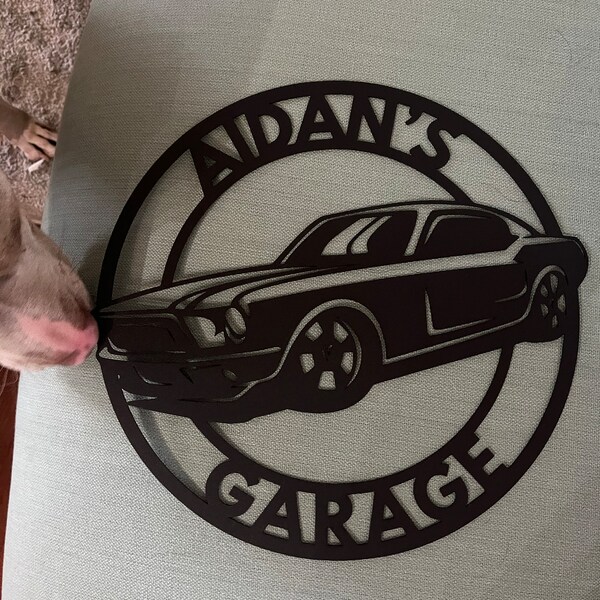 Personalized Metal Car Sign, Car Signs for Garage, Car Name Sign ...