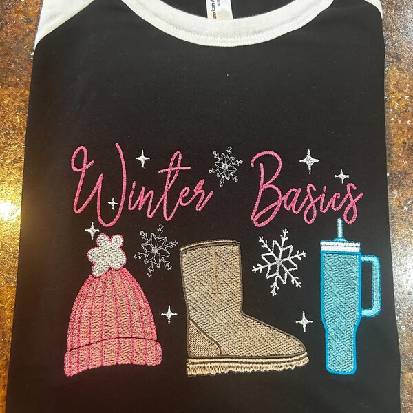 Winter Basics Machine Embroidery Design , Winter Embroidery, 8 Sizes ...