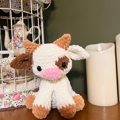 Amigurumi Cow Pattern, Plush Pattern, Stuffed Cow Toy, Cow, Crochet Cow ...