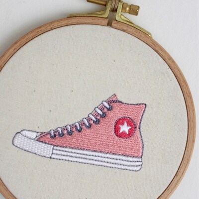 Machine Embroidery High Top Shoe Machine Embroidery File Design 4 X 4 ...