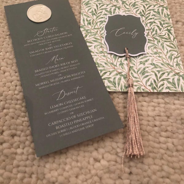 Name Tags, Custom Ivory Tags With Gold Eyelet & Brown Font ...