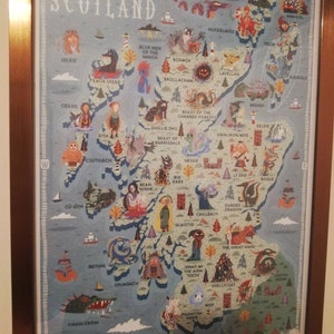 Illustrated Map, Mythical Beasts of Ireland, A3 Art Print - Etsy