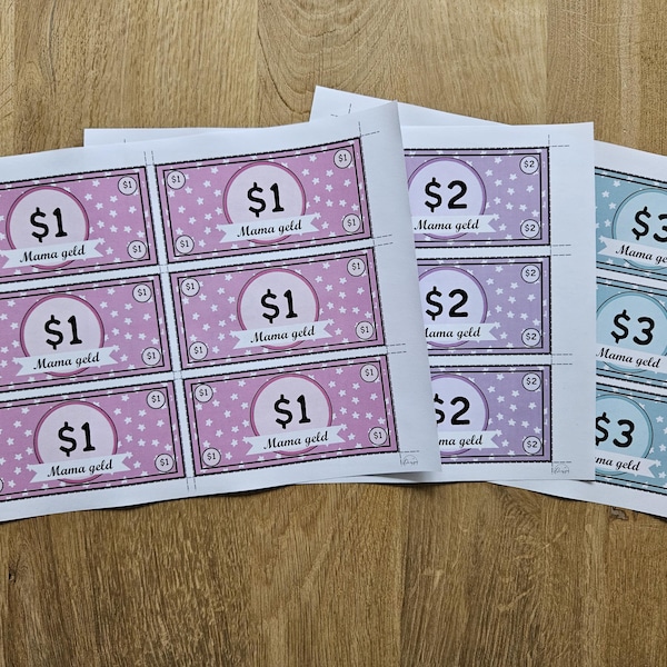 Editable Kids Reward Bucks, Printable, Mom Bucks, Kids Reward Coupons ...