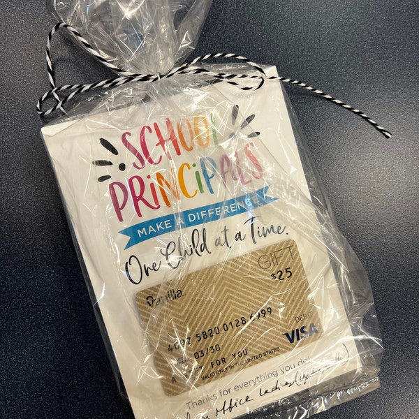Principal Appreciation Gift - Principal Gift Card Holder - Principal ...