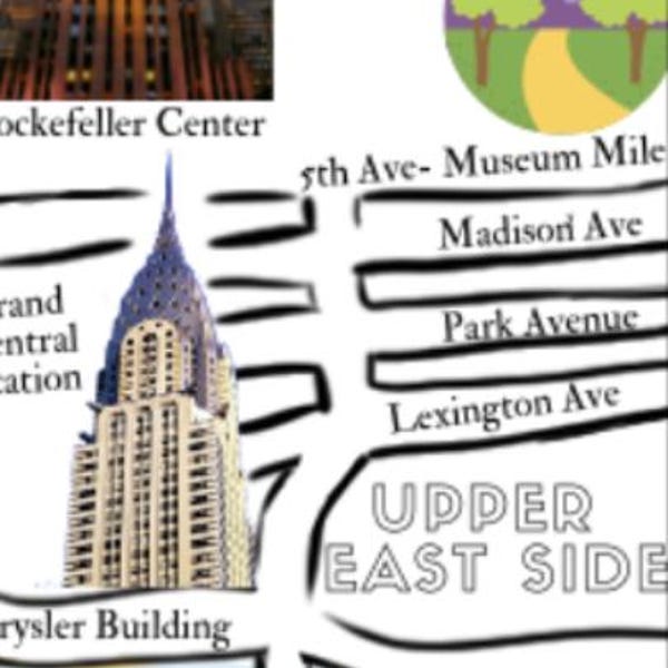 New York City Map Art Print: Hand-lettered Watercolor (digital Download ...