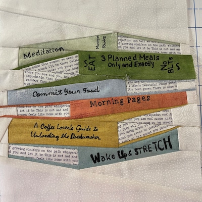 Little Library Set of Six Paper Pieced Book Quilt Pattern Blocks - Etsy